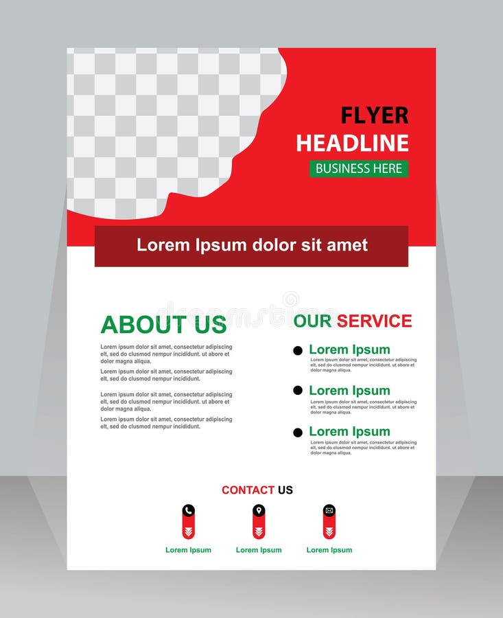 Red and White Flyer Design stock illustration. Illustration of ...