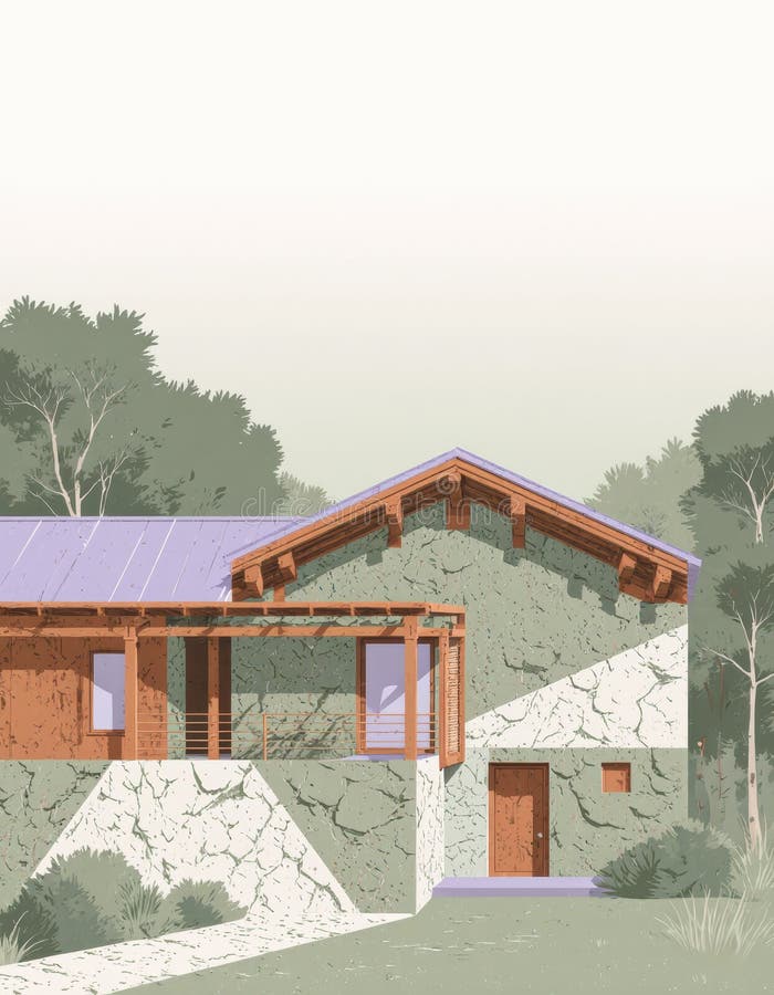 Natural Building Construction Featuring Earth and Timber Materials ...