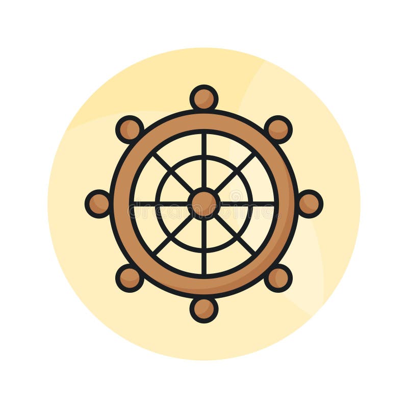 Beautifully Designed Vector of Ship Wheel in Modern Style, Ready To Use ...