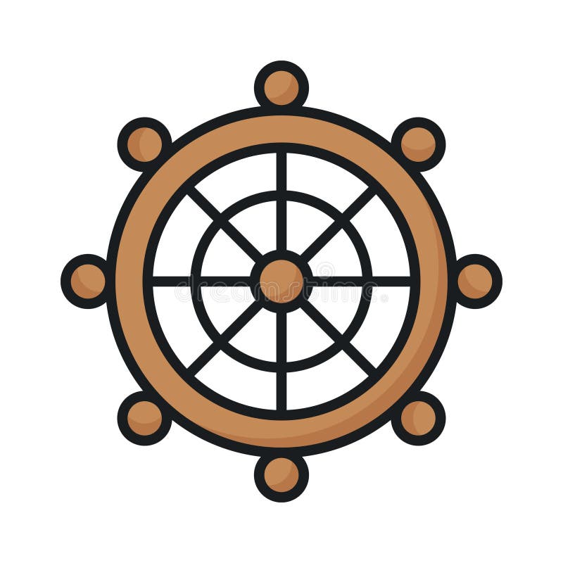 Beautifully Designed Vector of Ship Wheel in Modern Style, Ready To Use ...