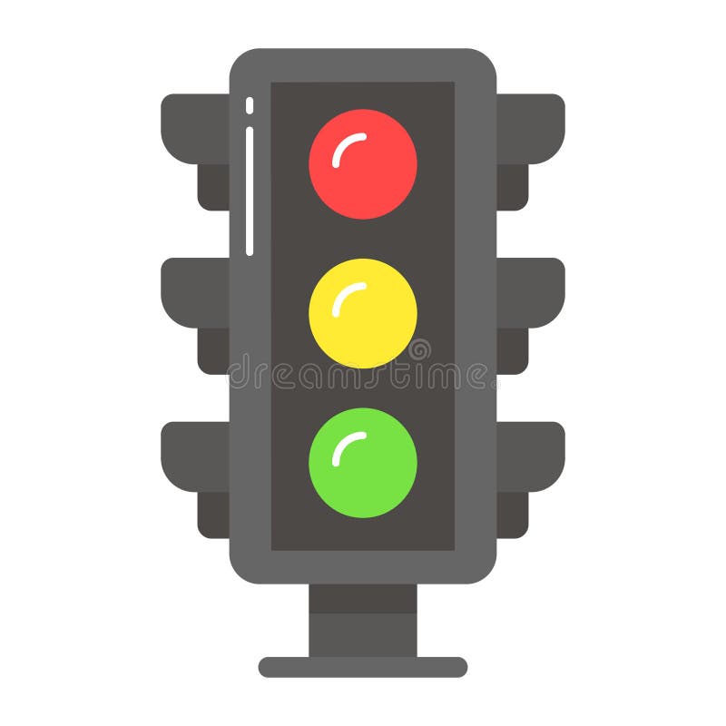 Beautifully Designed Vector of Traffic Signals, Traffic Lights Icon ...