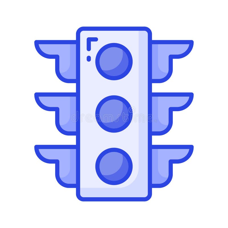 Beautifully Designed Vector of Traffic Signals, Traffic Lights Icon ...