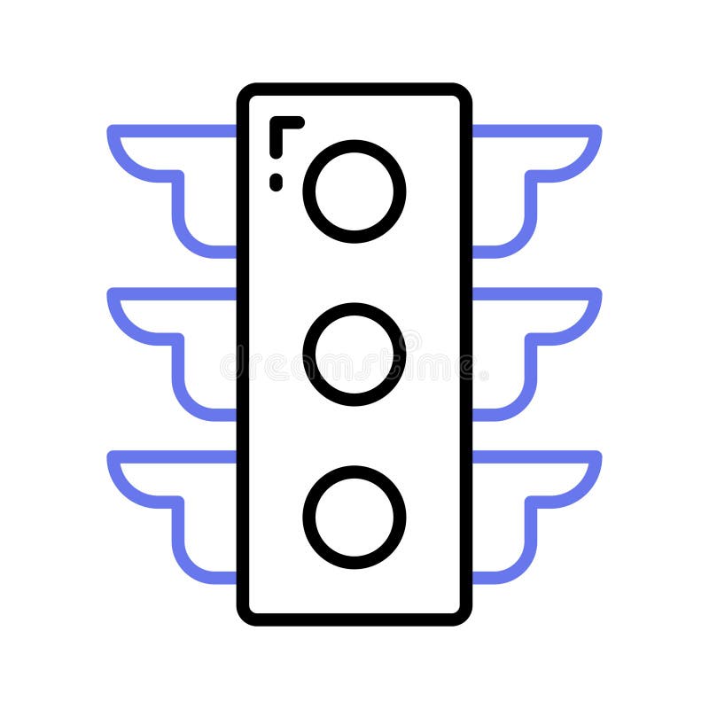 Beautifully Designed Vector of Traffic Signals, Traffic Lights Icon ...