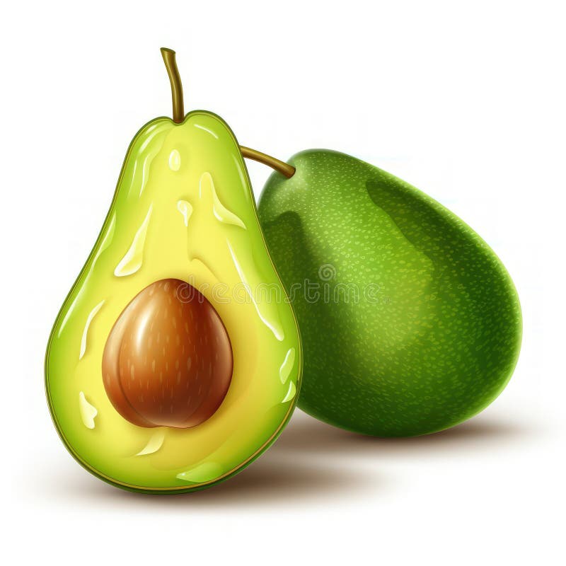 A Beautifully Detailed Avocado Illustration Stock Illustration ...