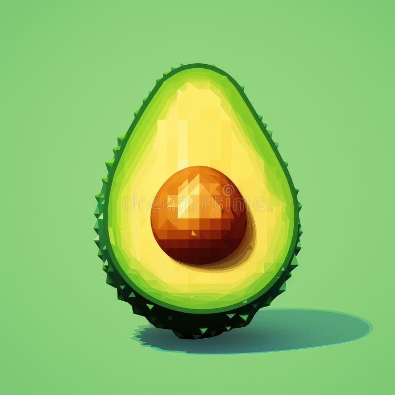 A Beautifully Detailed Avocado Illustration Stock Illustration ...