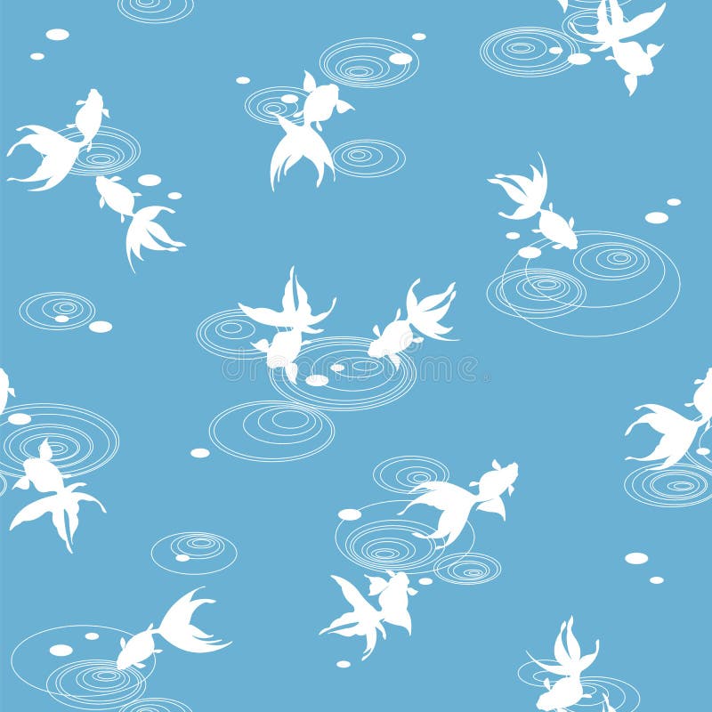 Beautiful and Elegant Goldfish Water Crest Pattern, Stock Vector ...