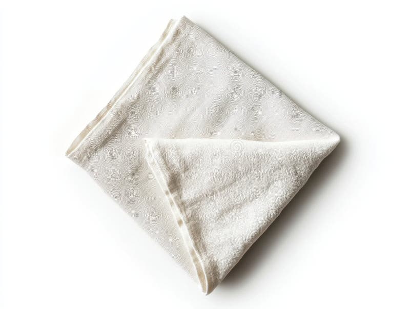 Elegant Linen Fabric Neatly Folded Showcasing Its Texture and Natural ...