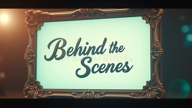 Beautifully Framed Display Showcasing the Phrase Behind the Scenes ...