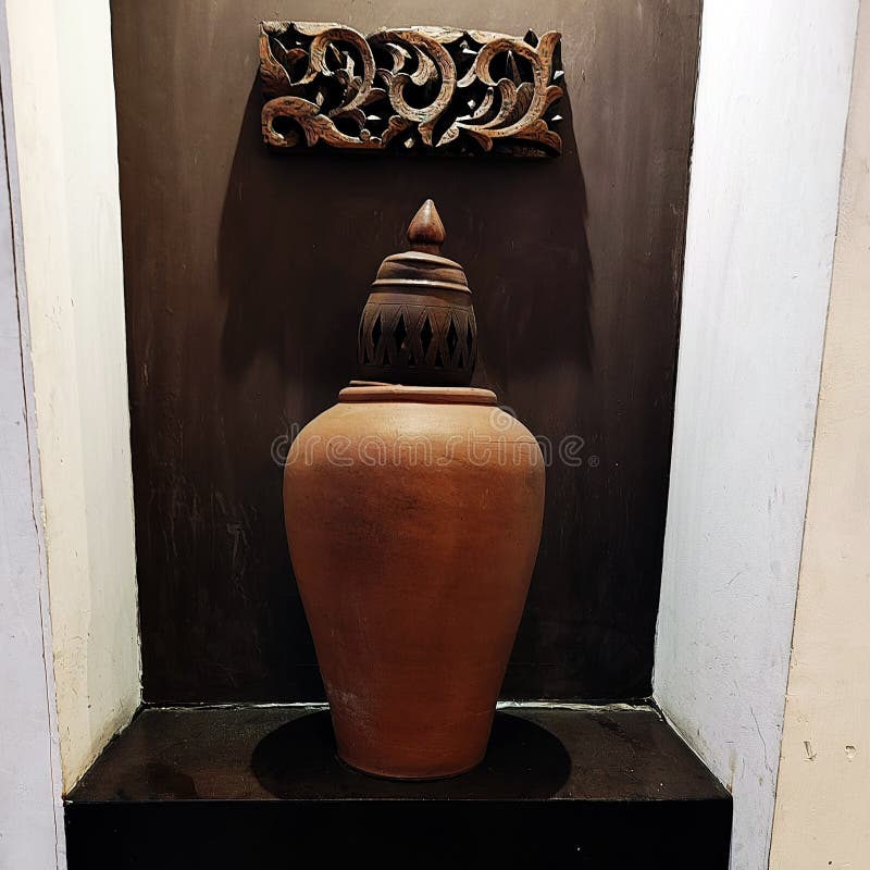 A Clay Gentong (traditional Javanese Jar) is Displayed As a Decorative ...