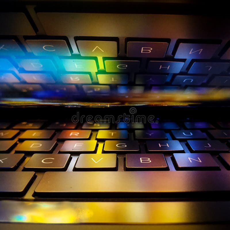 Beautifully Illuminated Keyboard Stock Photo - Image of electronics ...