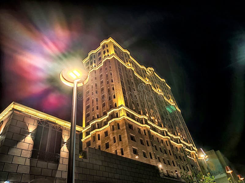 A Beautifully Illuminated Modern Building Against the Night Sky with ...