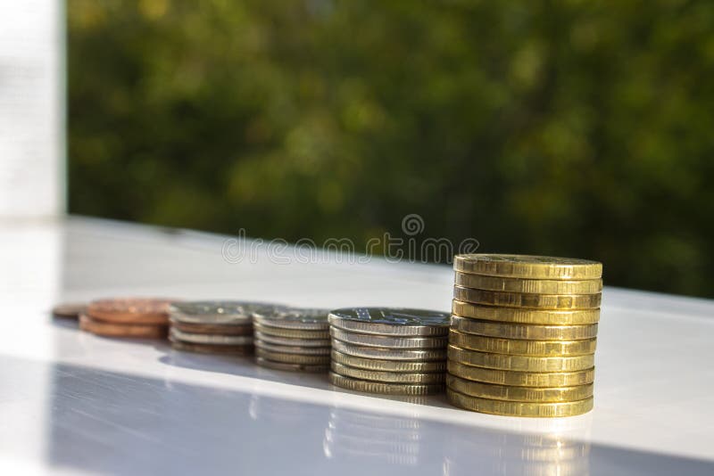 Beautifully Laid Out Coins of Different Countries. Stock Photo - Image ...