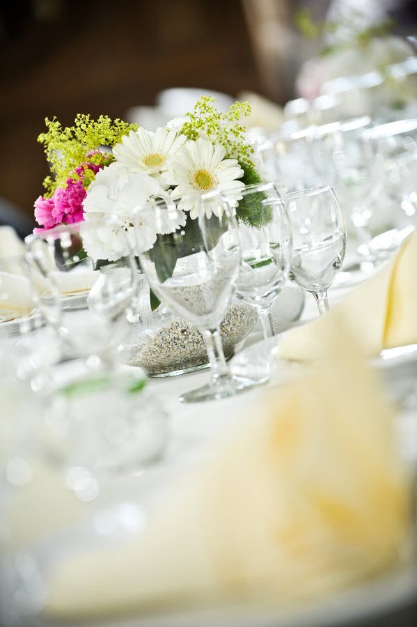 Beautifully Laid Wedding Table Stock Photo - Image of decorative ...