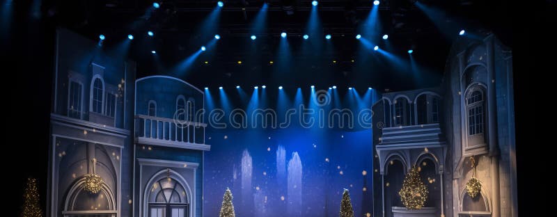 Beautifully Lit Stage Set for a Theatrical Performance with ...
