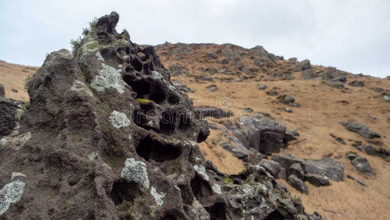 Beautifully Looking Corroded Rocks on Hill West Norway. Stock Photo ...