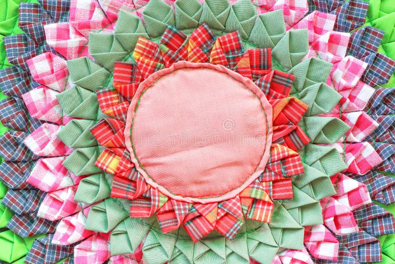 Beautifully Mat Made from Fabric Background Stock Photo - Image of ...