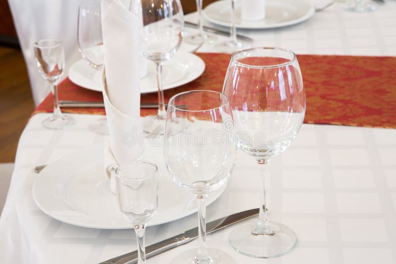Beautifully Organized Event - Served Round Table Close-up Stock Photo ...