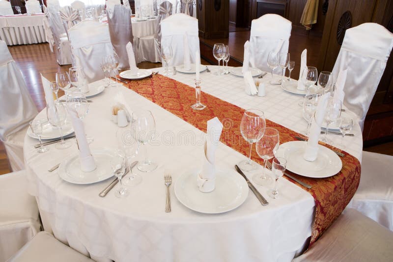 Beautifully Organized Event - Served Round Table Stock Image - Image of ...