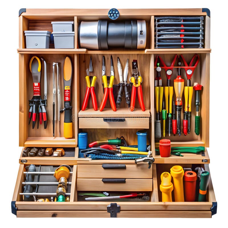 A Beautifully Organized Tool Chest Featuring Labeled Compartments for ...