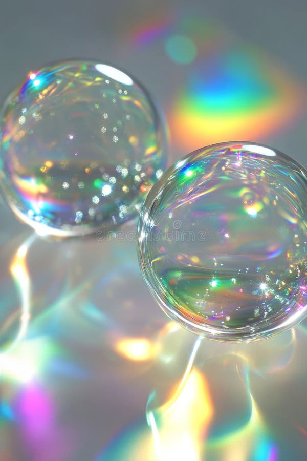 Beautifully Reflecting on a Surface, Colorful Abstract Light Patterns ...