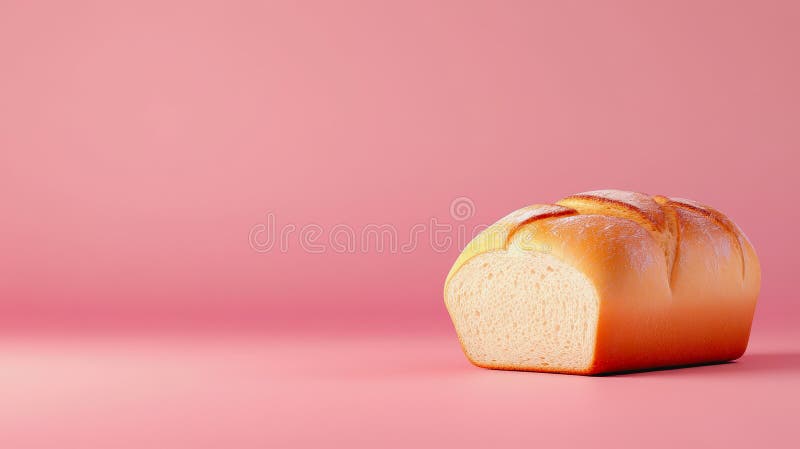 Freshly Baked Bread Loaf on a Smooth Gradient Background Perfect for ...