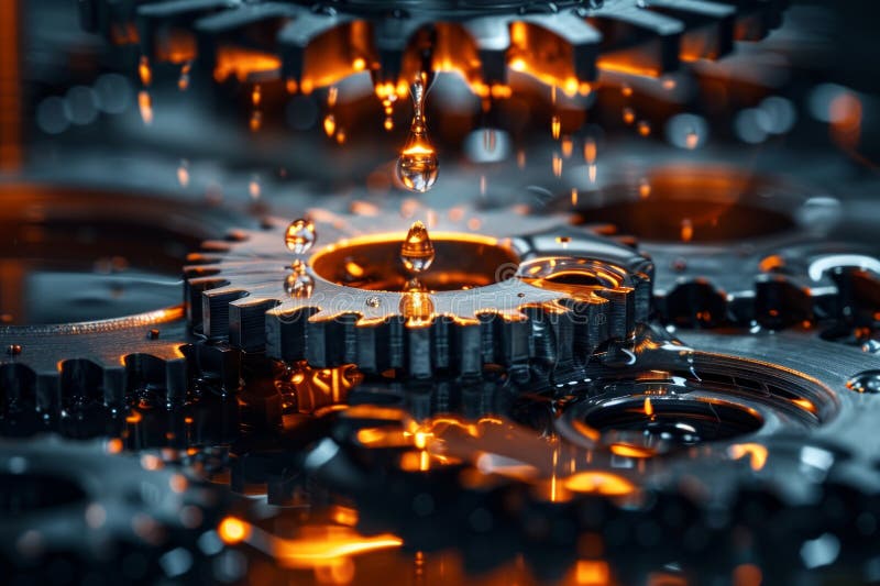 A Beautifully Rendered Mechanical Cog and Gears Illuminated from Above ...