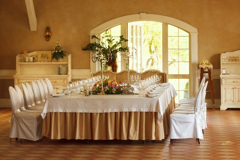 Beautifully Served Table with Different Restaurant Dishes Stock Image ...
