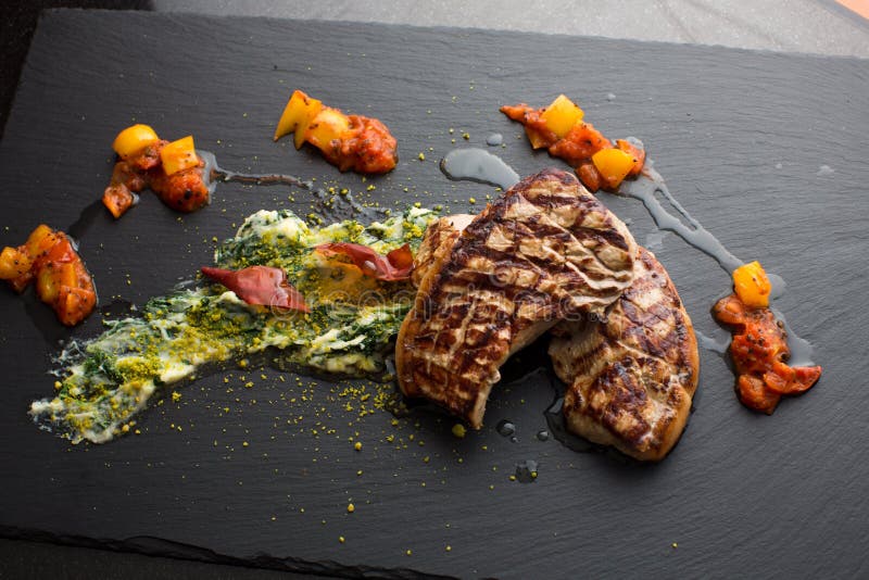 Beautifully served steak stock photo. Image of gastronomy - 89359668