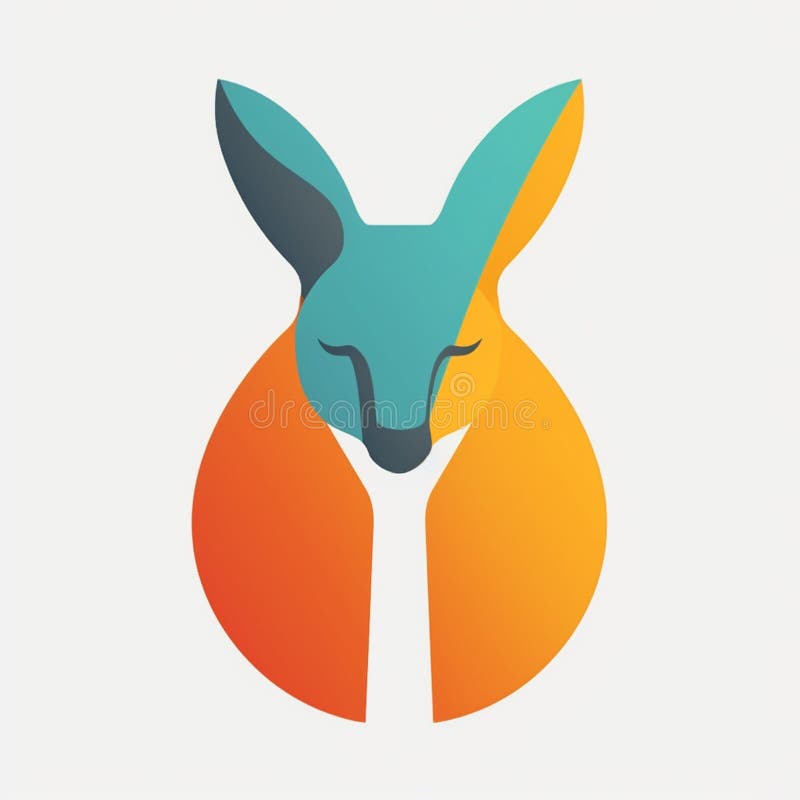 Beautifully Simple Kangaroo Logo Stock Illustration - Illustration of ...