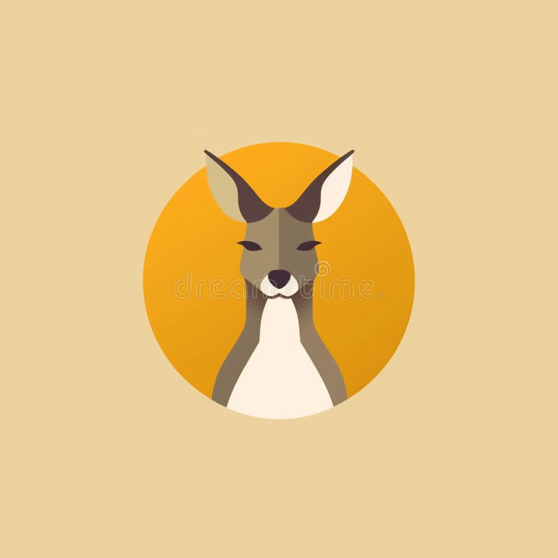Beautifully Simple Kangaroo Logo Stock Illustration - Illustration of ...