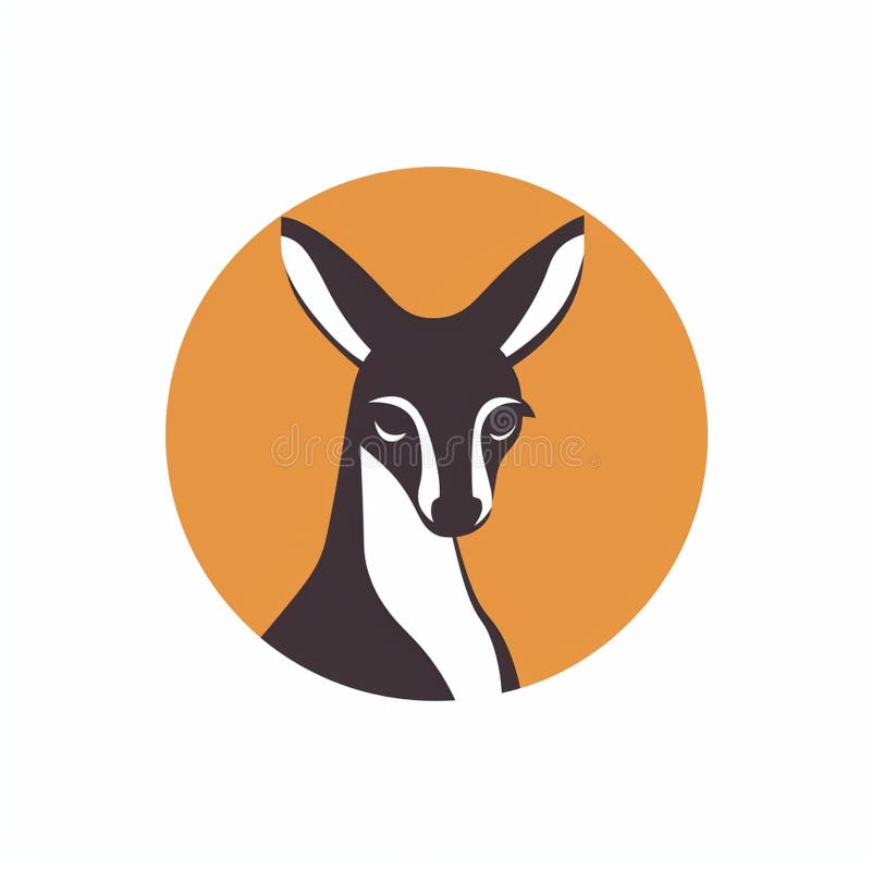 Beautifully Simple Kangaroo Logo Stock Illustration - Illustration of ...