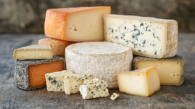 Beautifully Styled Cheese Board Featuring Various Cheese Types and ...