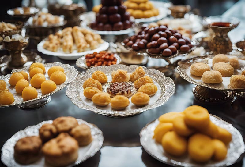 Beautifully Sweets Out AlFitr Turkish Table Laid Eid Lunch Stock ...