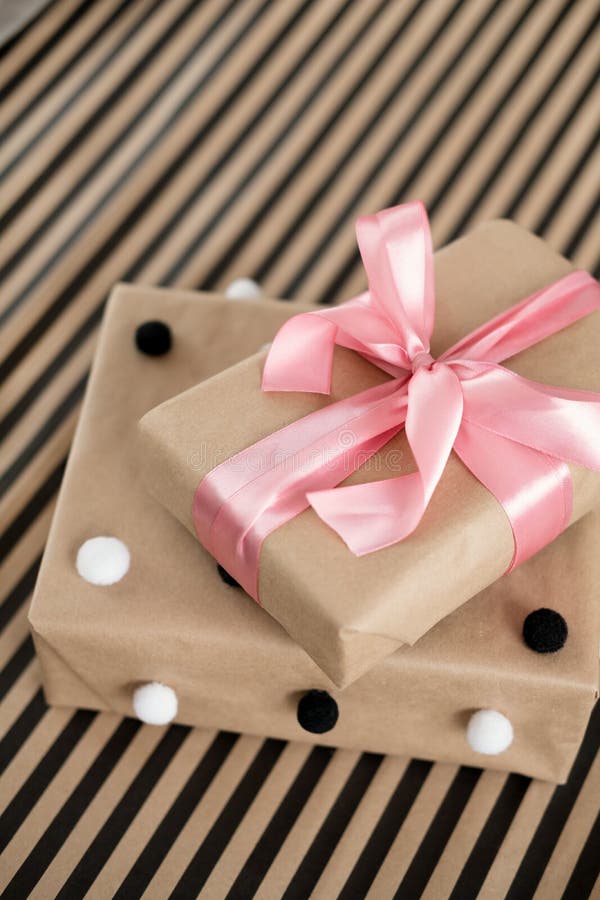 Beautifully Wrapped Christmas Present. Add Your Own Text. Stock Image ...