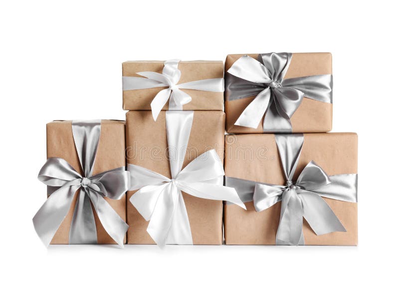 Beautifully Wrapped Gift Boxes Stock Image - Image of background ...