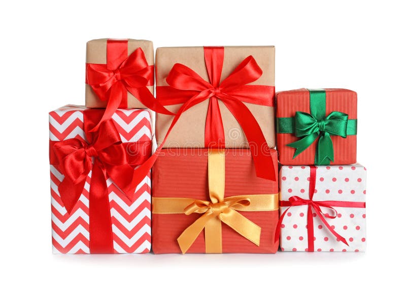 Beautifully Wrapped Gift Boxes Stock Image - Image of green, gift ...