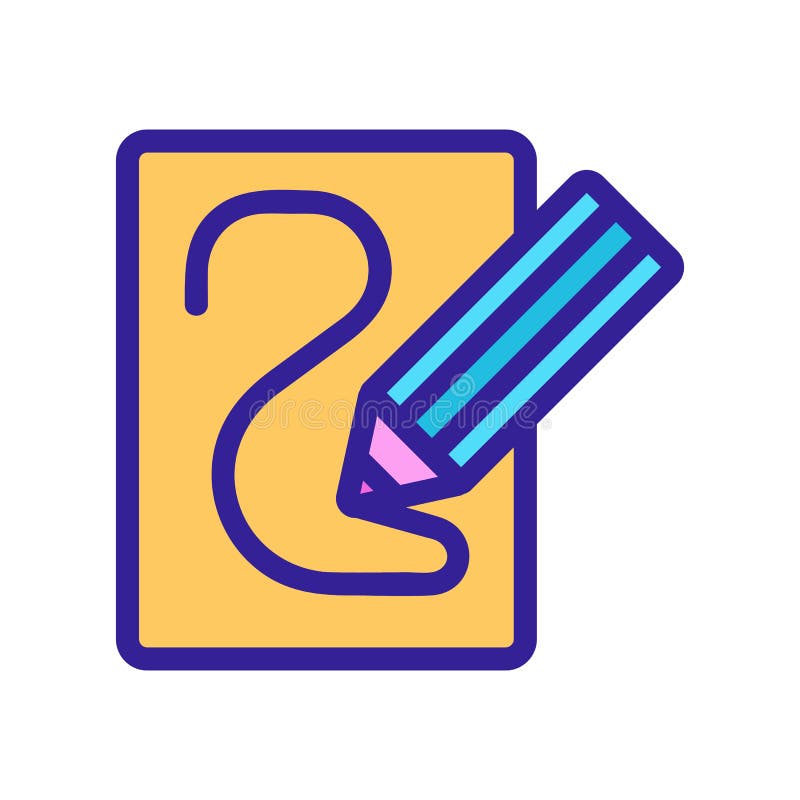 Beautifully Write the Icon Vector. Isolated Contour Symbol Illustration ...