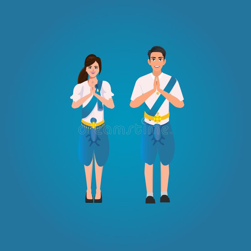 Khmer New Year for Character Greeting in Khmer Vector Stock Vector ...