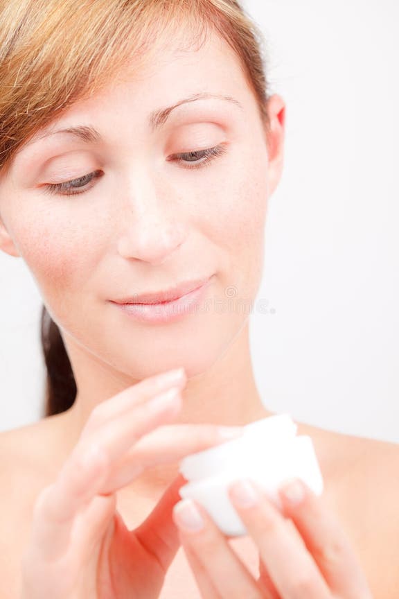 Beautify woman stock photo. Image of hand, cream, background - 11790886