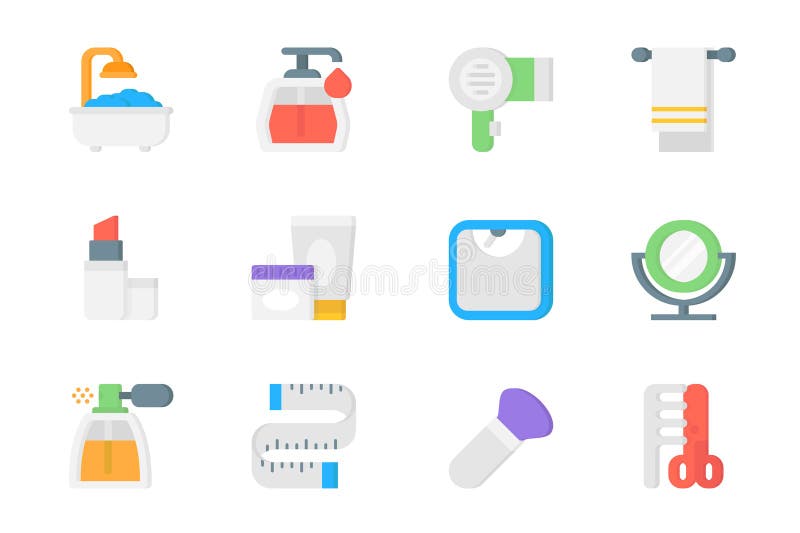 Beauty 3d Icons Set. Vector Elements for Mobile App and Web Design ...