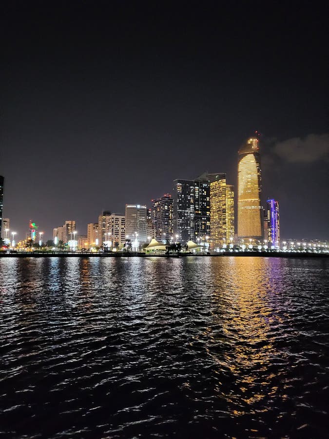 The Beauty of Abu Dhabi, UAE Stock Photo - Image of streetlight ...