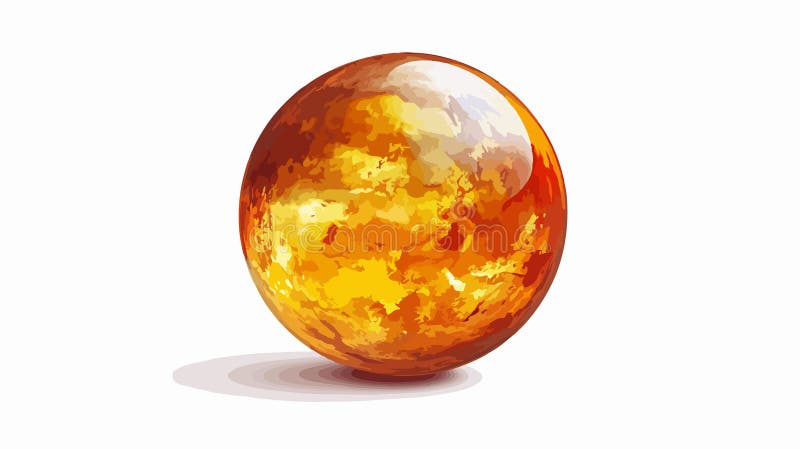 Beauty Amber Sphere Vector Illustration. Stock Vector - Illustration of ...