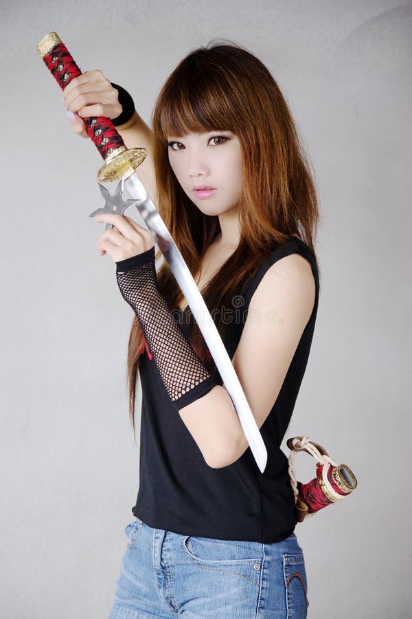 Beauty assasin stock image. Image of portrait, glamour - 26762881