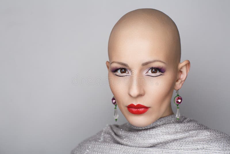 Beauty Bald Woman Stock Image Image Of Care Elegant 107165173