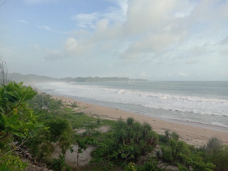 The Beauty of the Beach Seen from the Roadside Stock Photo - Image of ...