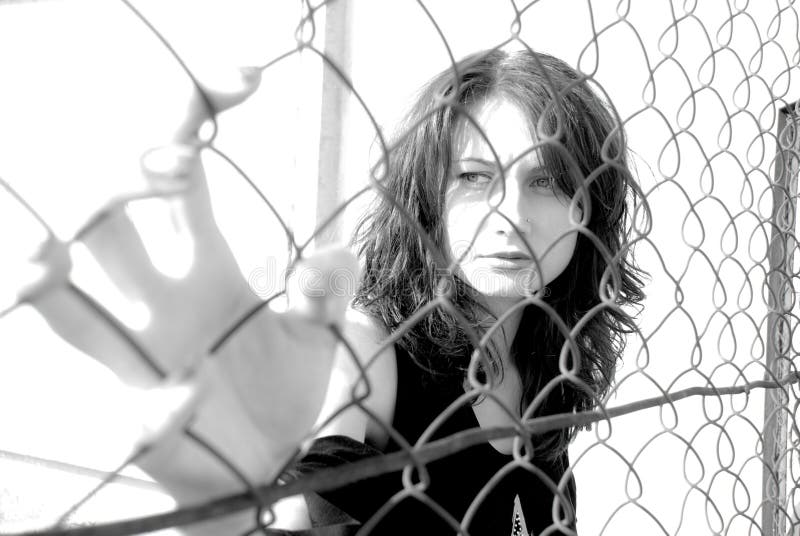 Beauty behind bars stock photo. Image of face, beautiful - 10933258