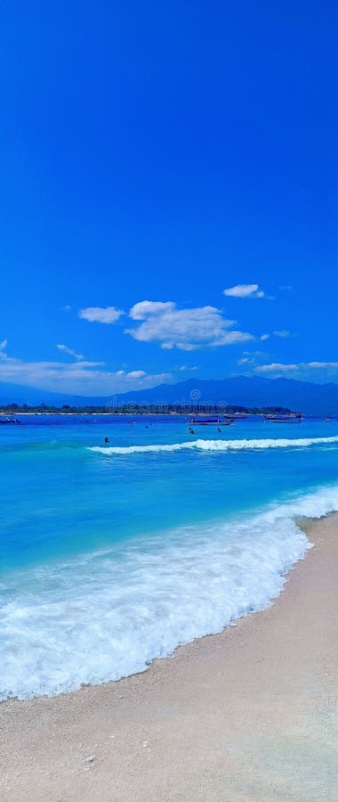 The Beauty of Blue Beaches and White Sand Stock Photo - Image of beauty ...