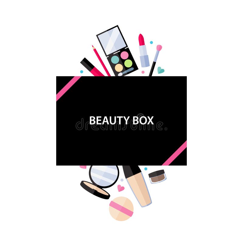 Beauty Box Cosmetics Service Illustration Stock Vector - Illustration ...