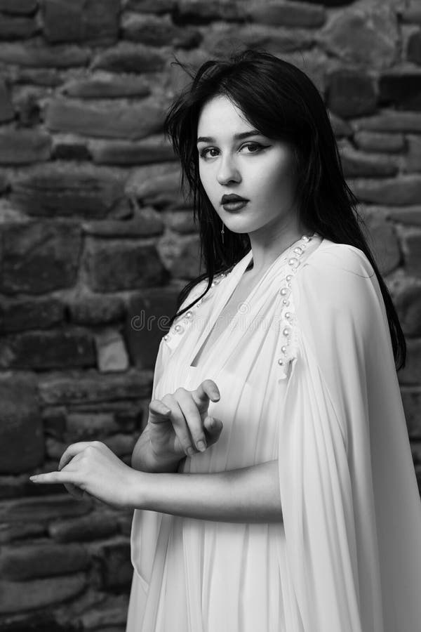 Beauty Bride Model in Wedding Dress Stock Image - Image of beautiful ...