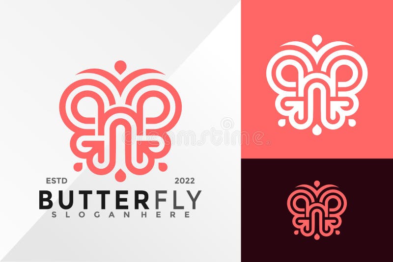 Beauty Butterfly Care Logo Design Vector Illustration Template Stock ...